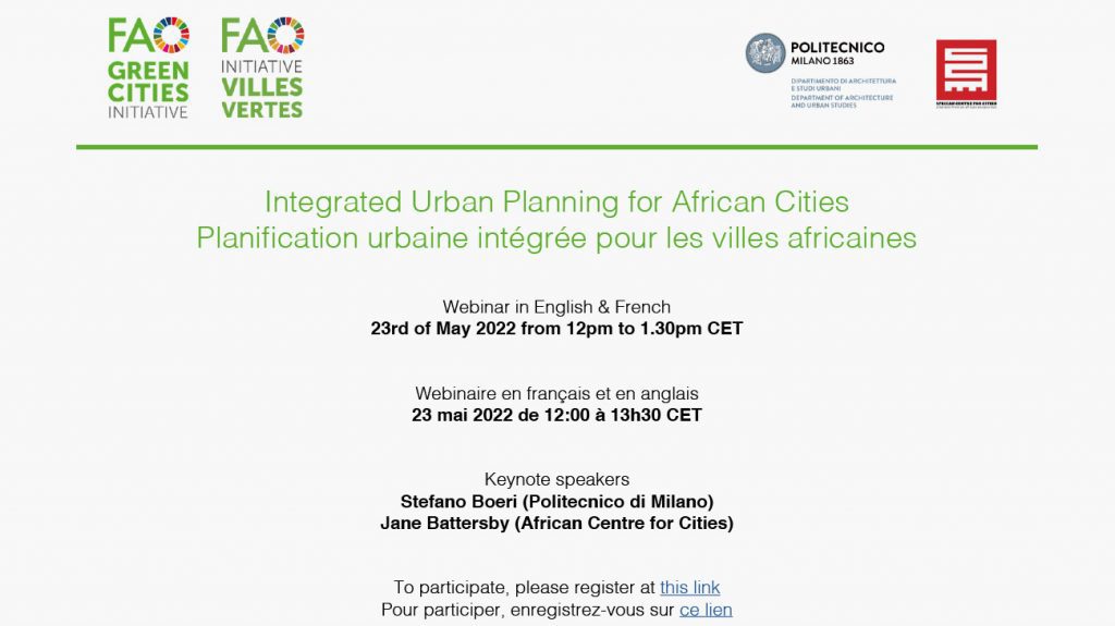 integrated urban planning for african cities | webinar | Stefano Boeri ...