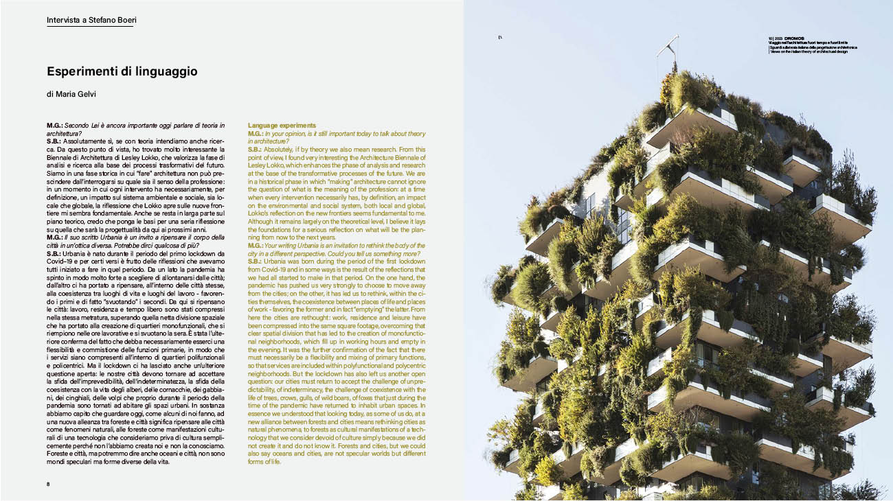 dromos | interview with stefano boeri | Stefano Boeri Architetti
